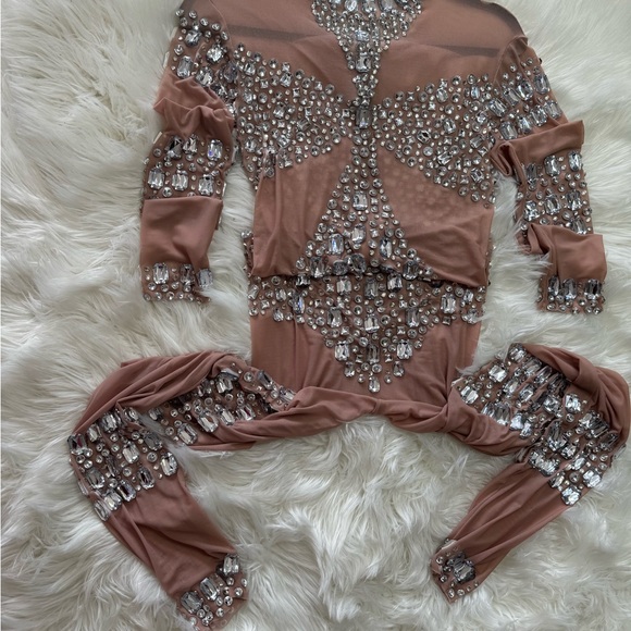 Pants & Jumpsuits | Brand New Nude Diamond Bodysuit | Poshmark